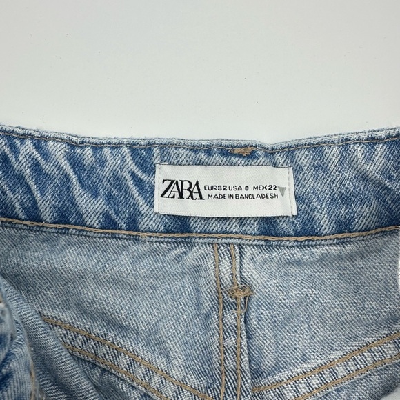 Zara | Shorts | Zara Blue Jean Shorts With Diamond Pattern | Poshmark